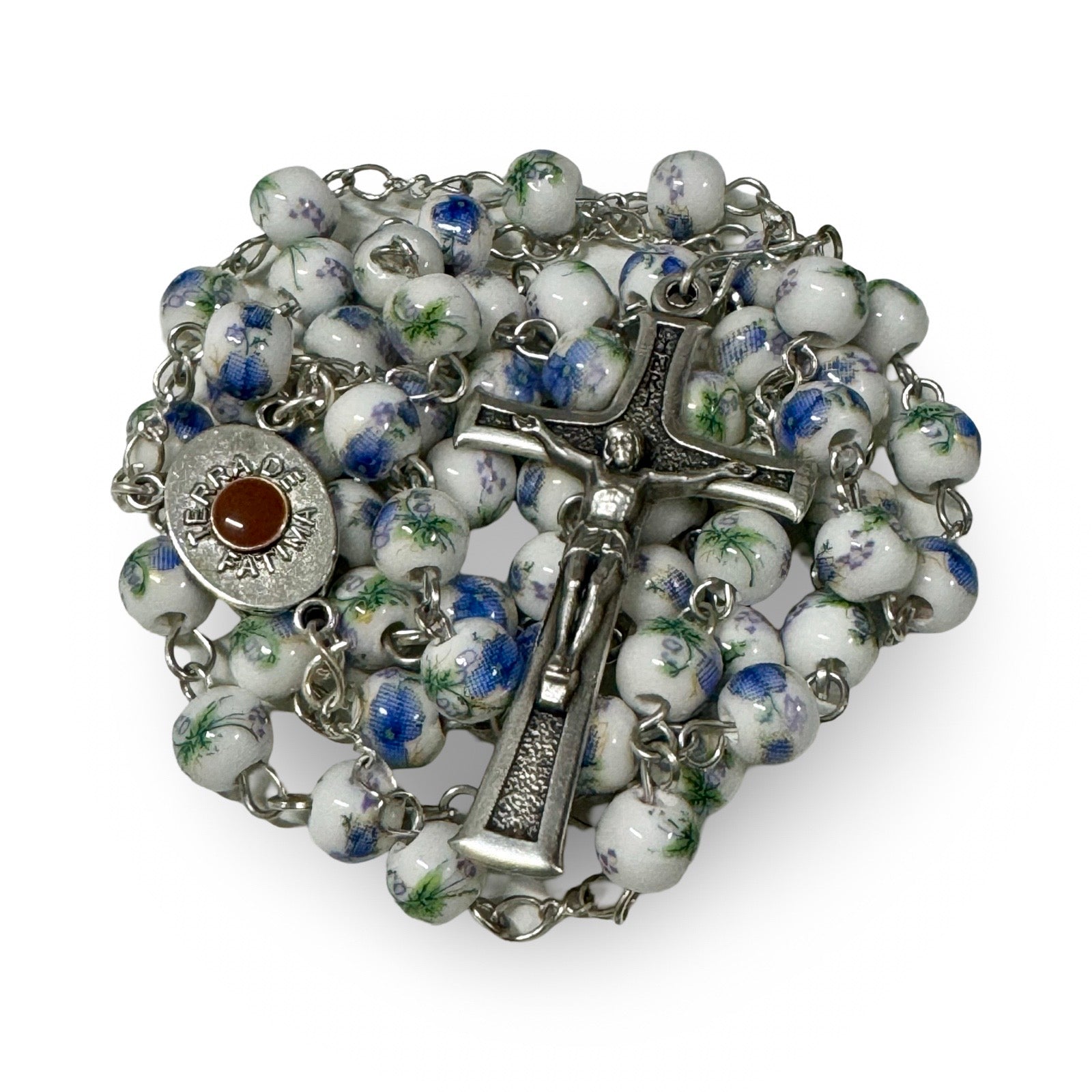 Floral Fatima Rosary with Soil – Triumph of Love