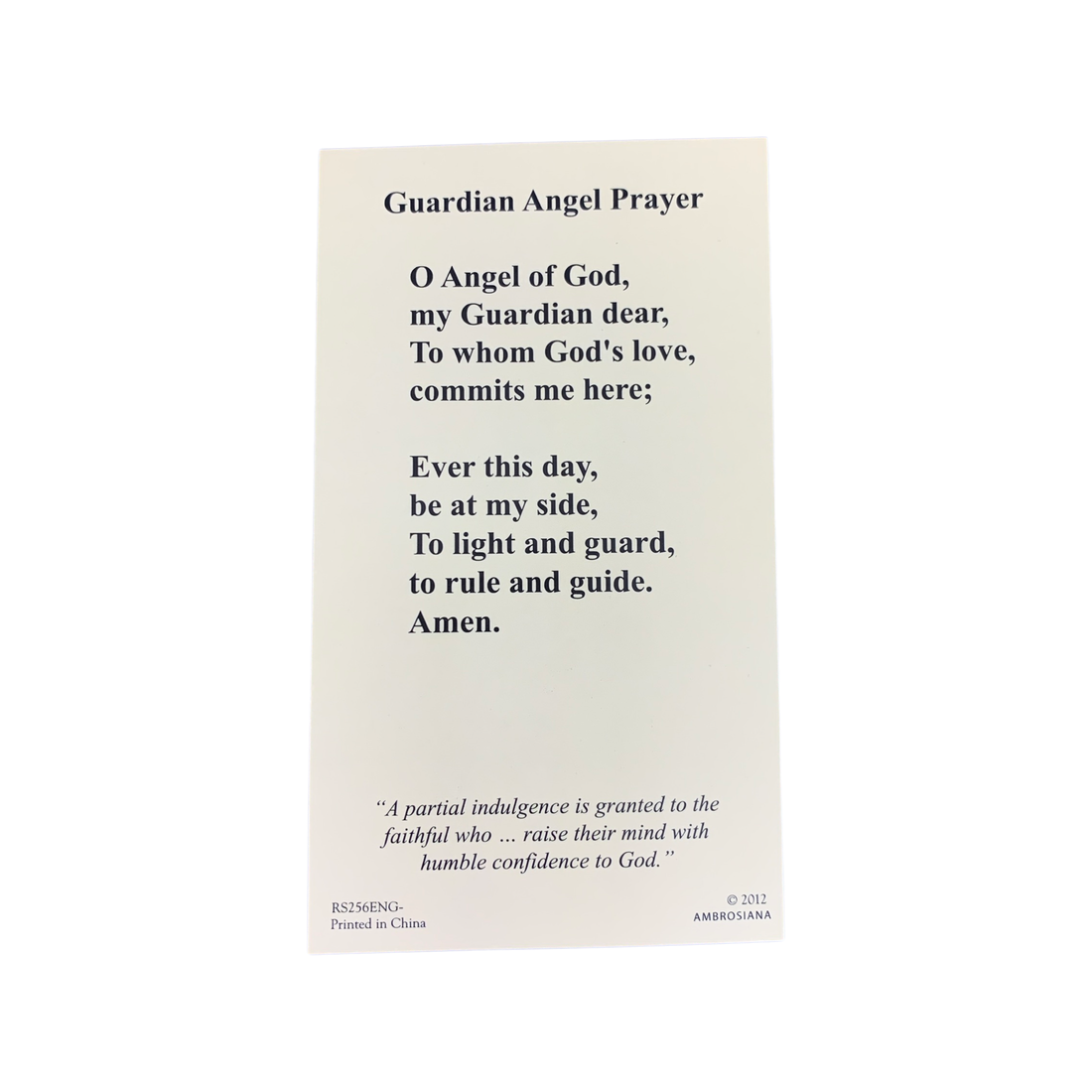 Guardian Angel Medal with Holy Card – Triumph of Love