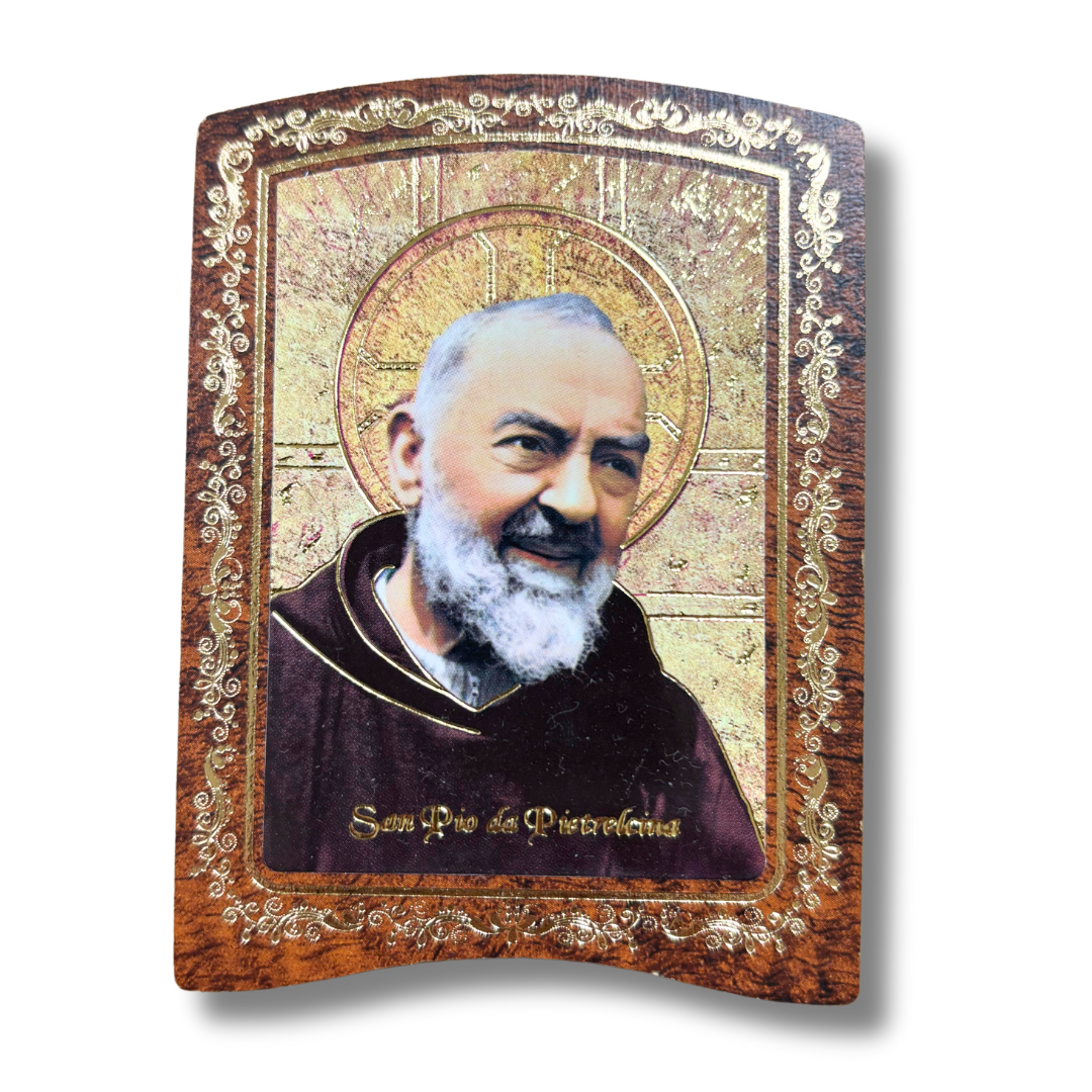 Padre Pio Gold Frame Image – Triumph of Love