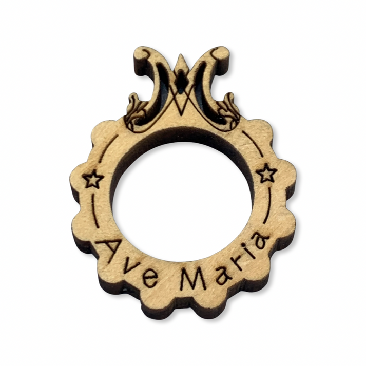 "Ave Maria" Wood Ring Rosary – Triumph of Love