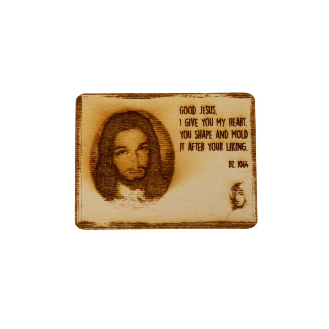 Divine Mercy Jesus Faux Wood Magnet – Triumph of Love