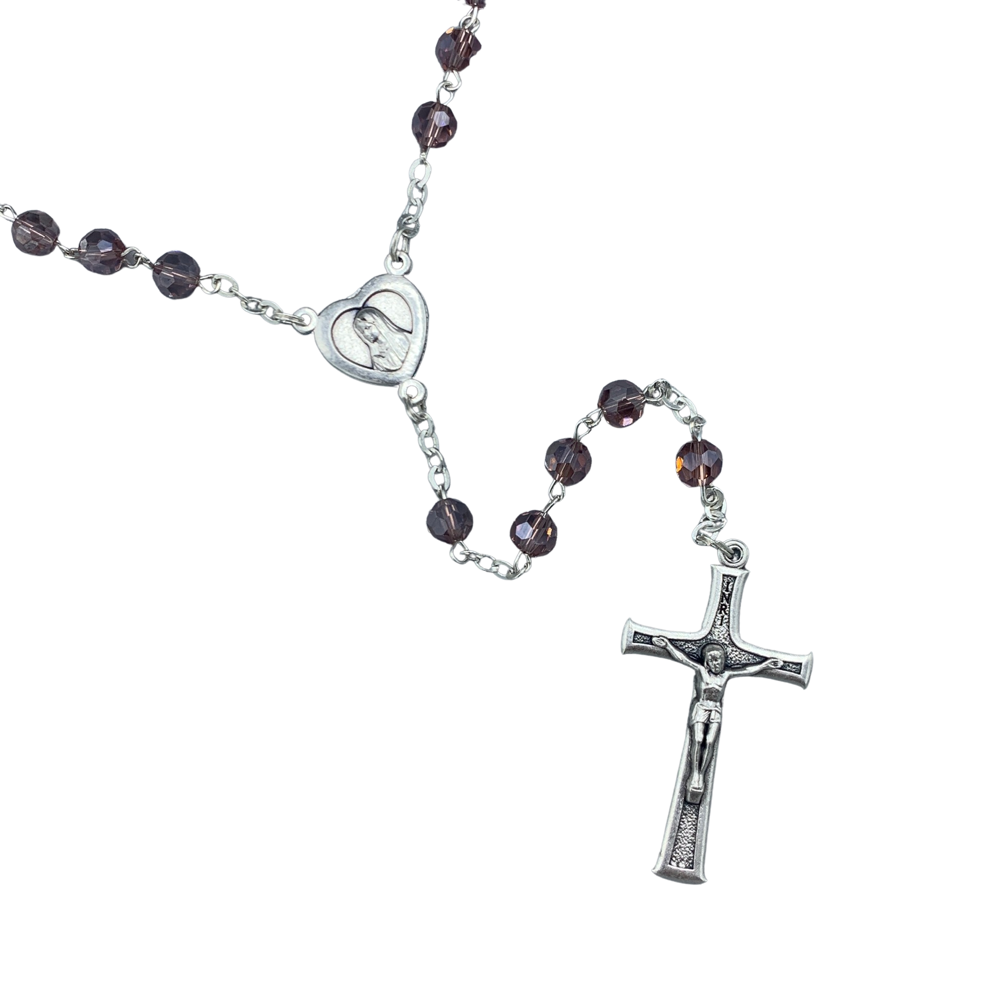 Crystal Fatima Heart Rosary – Triumph of Love
